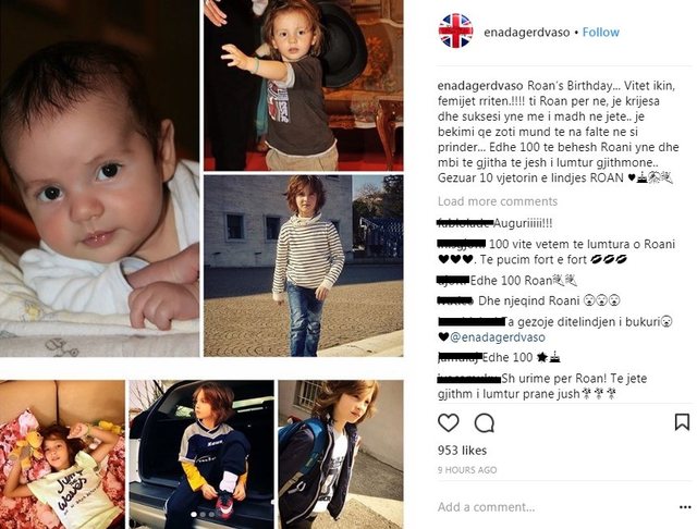 Djali i Enada dhe Gert Vasos feston ditëlindjen: Je suksesi më i madh ...