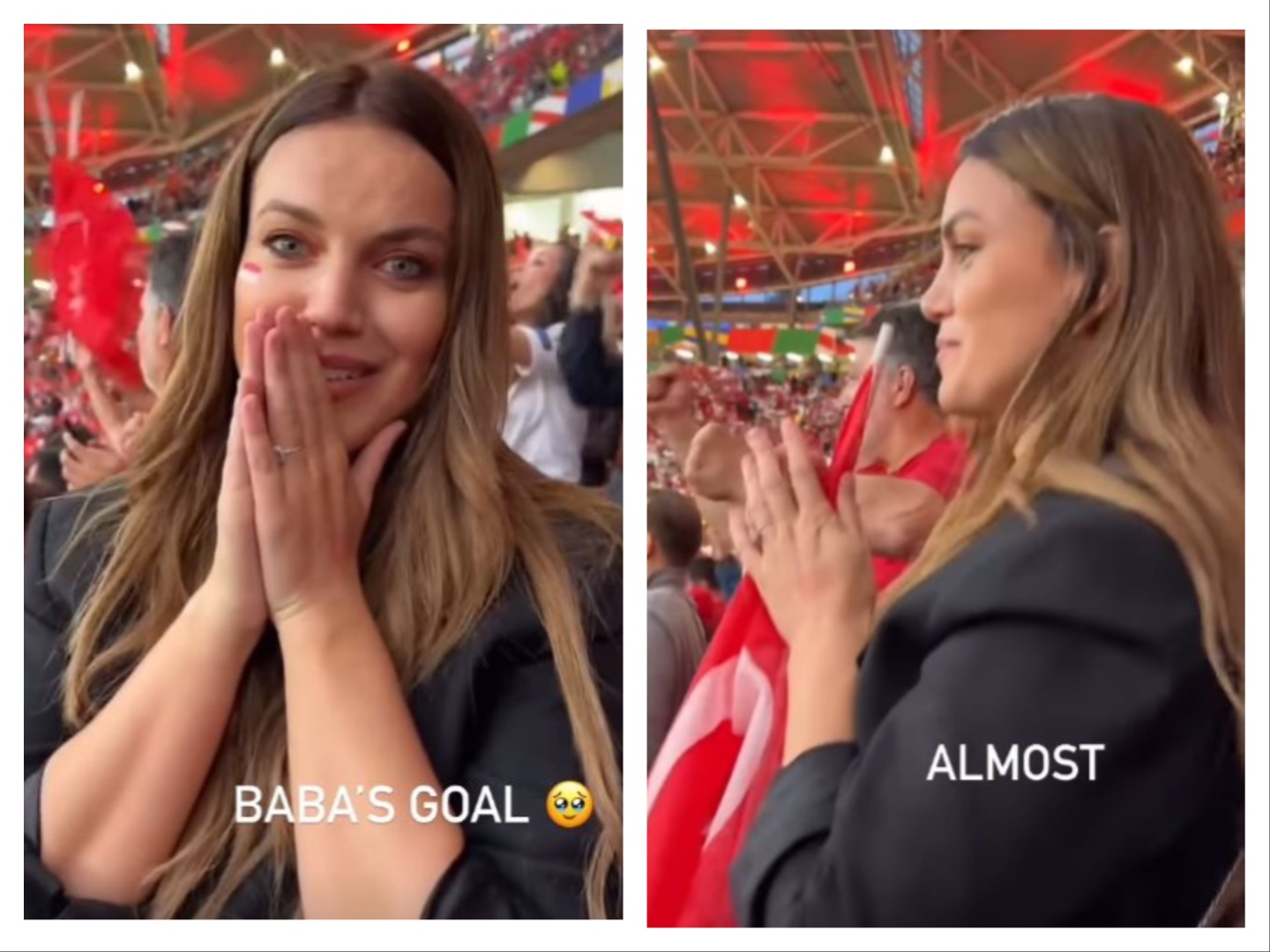 VIDEO/ Momente emocionuese, si i përjetoi partnerja shqiptare golat e ...