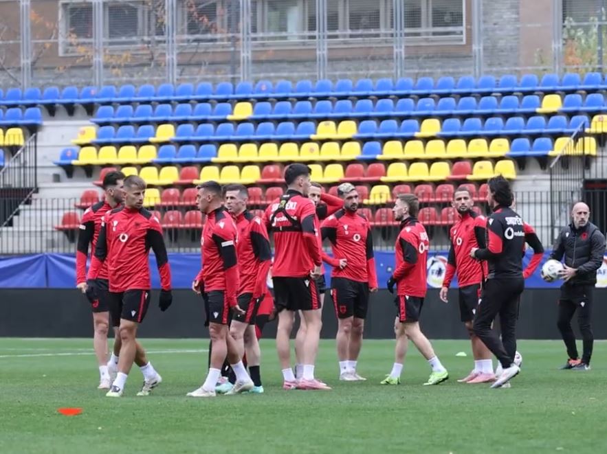 VIDEO/ Kombëtarja kuqezi stërvitet në stadiumin ku triumfoi mbrëmë, në ...