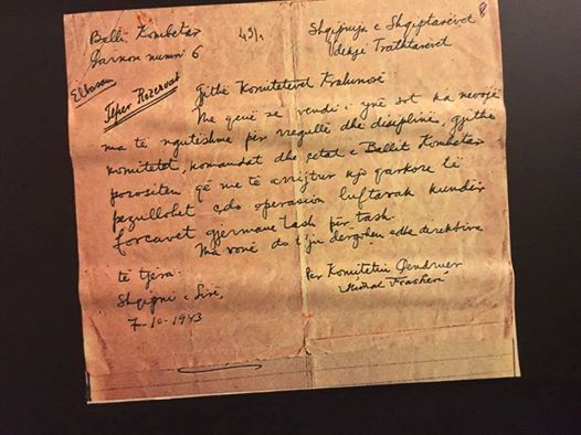 Dokumenti/ Mithat Frashëri ballistëve: Mos qëlloni mbi gjermanët