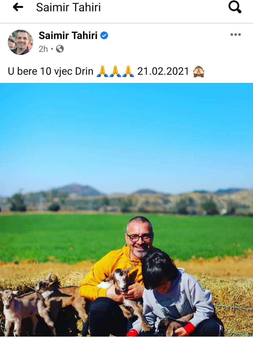 FOTO/ Saimir Tahiri rishfaqet në fshat mes kecave, uron të birin për ...