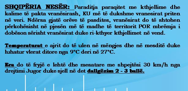 Parashikimi i motit, 6 nëntor 2021