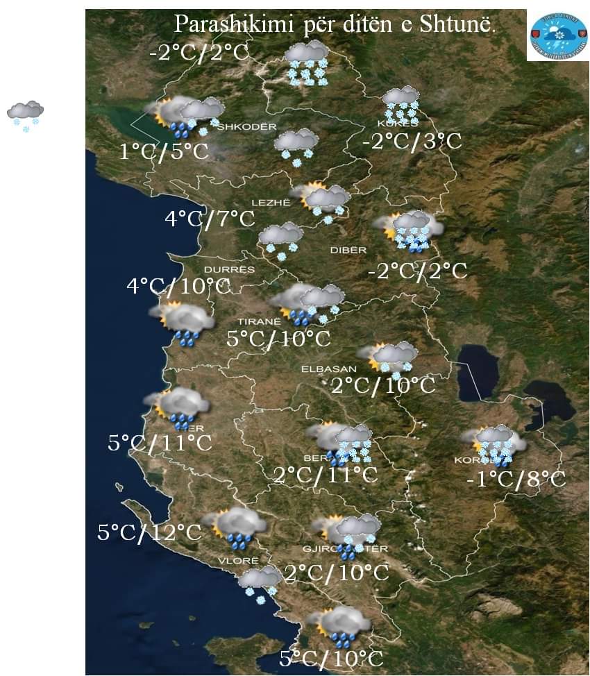 Tabela/ Ja si parashikohet moti këtë fundjavë, sa arrijnë temperaturat