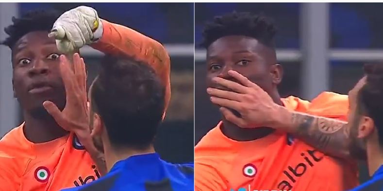 VIDEO/ Momente tensioni te Interi! Onana kapet me Edin Dzekon ...