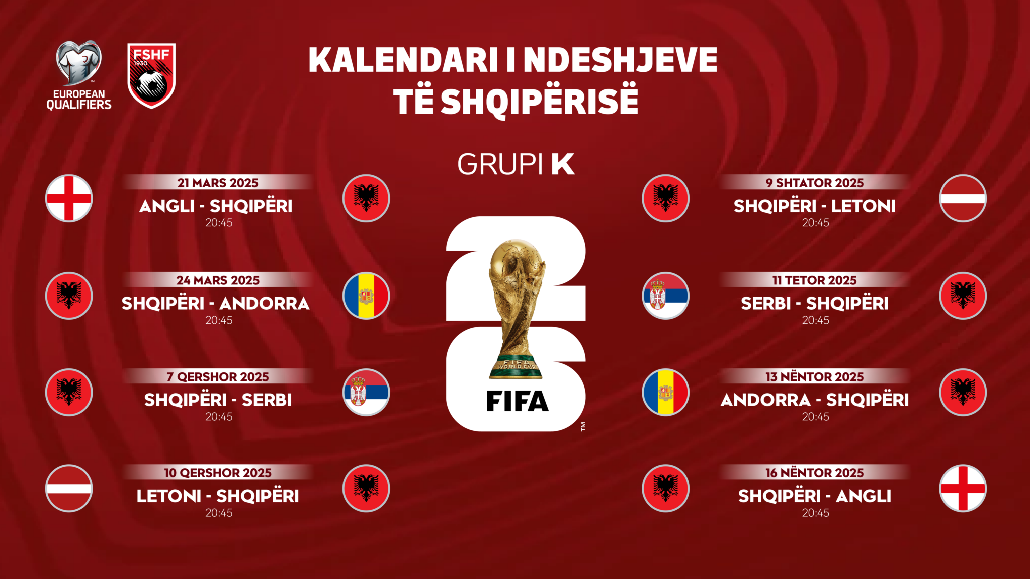 Ora dhe datat/ Zbardhet kalendari i plotë, njihuni me të gjitha ...