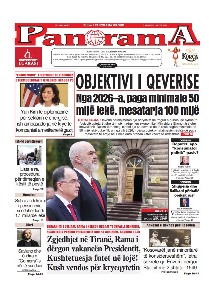 READ the front page of Panorama Newspaper, dated October 1, 2025