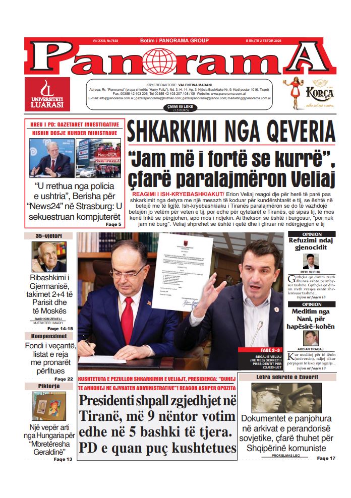 READ the front page of Panorama Newspaper, dated October 2, 2025