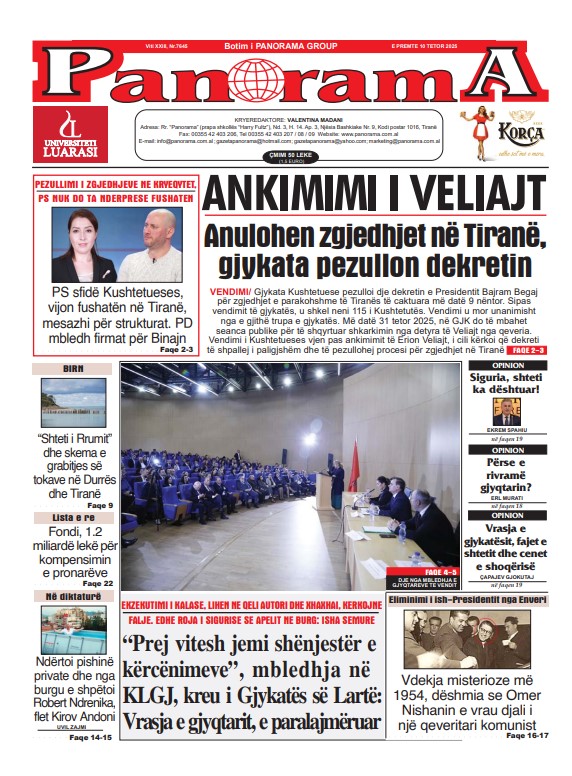 Read the front page of the newspaper "Panorama" and "Panorama Sport"