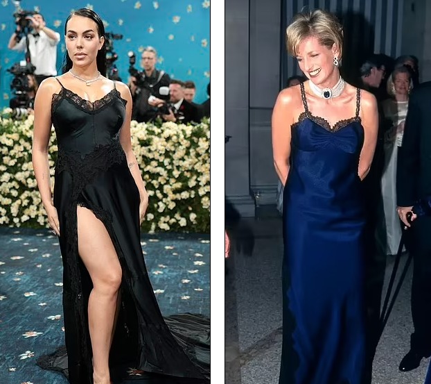 Georgina Rodriguez imiton Lady Dianën me fustanin e zi në mbrëmjen Gala ...