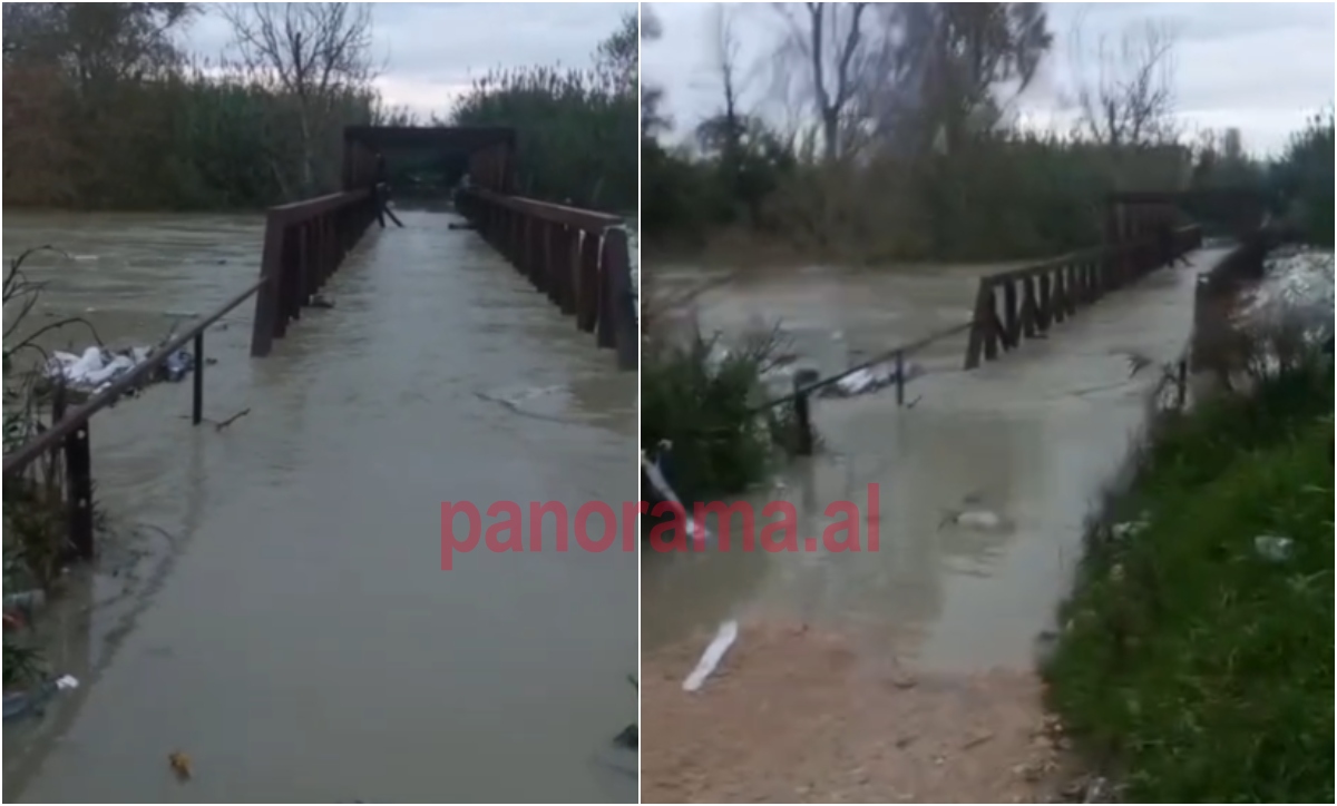 FOTO/ Prurjet e lumit Erzen arrijnë në nivelin maksimal, rritet rreziku ...