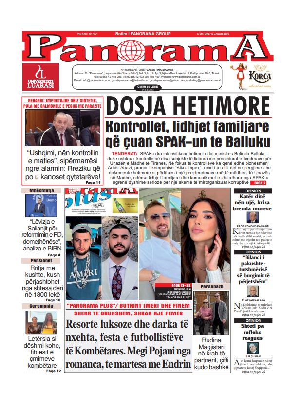 Read the front page of the newspaper "Panorama" and "Panorama Sport"