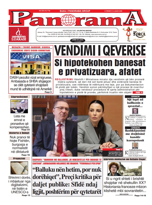 Read the front page of the newspaper "Panorama" and "Panorama Sport"